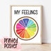 Educational Poster Feelings Chart Poster Emotion Wheel - Etsy