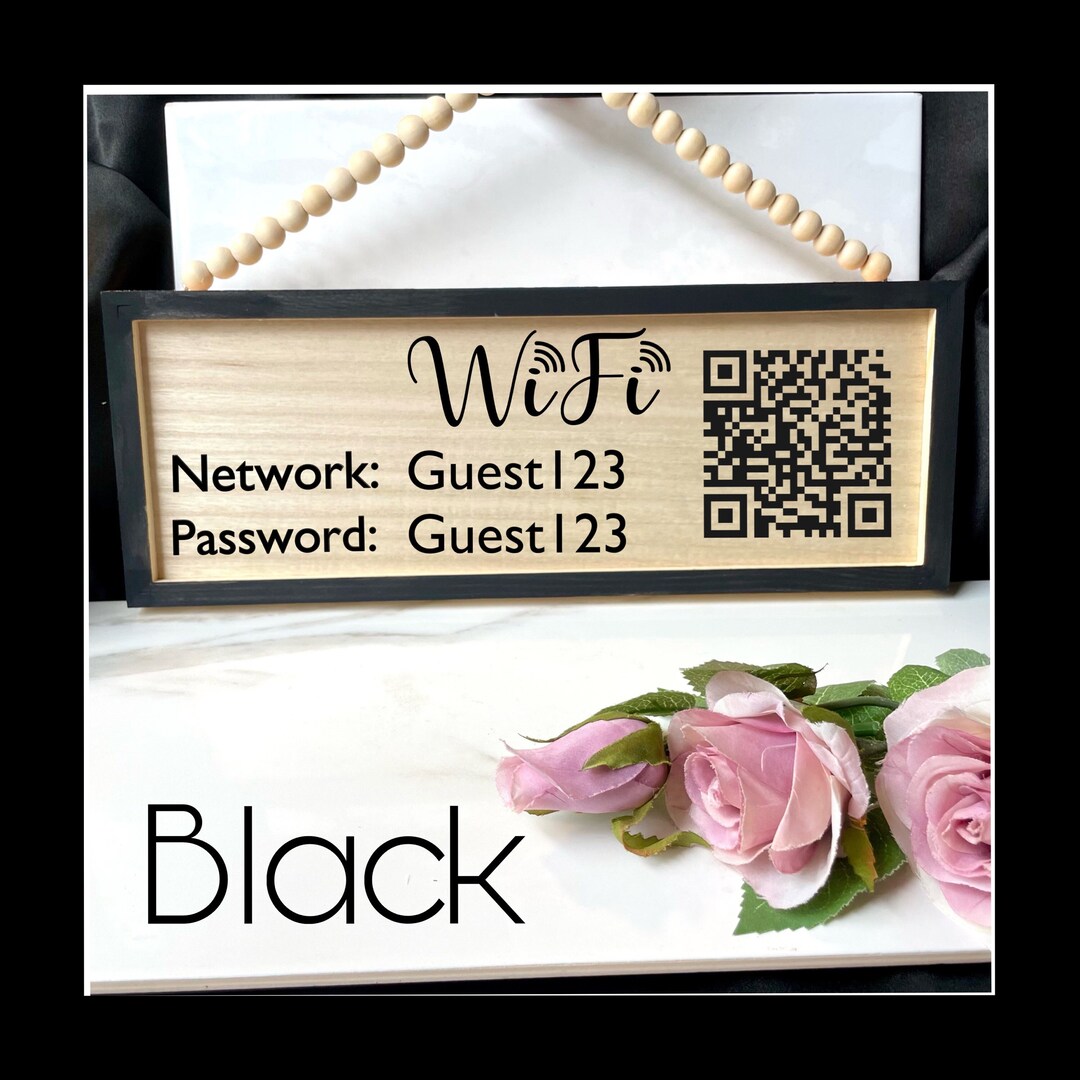 Wifi Sign, Wifi Password Sign, QR Code Sign, Wifi QR Code Sign, Custom ...