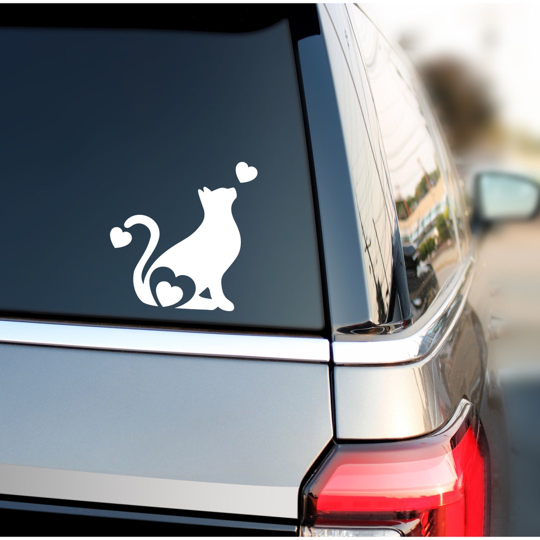 Cat Window Decal, Windshield Decal, Cat Car Decal, Cat Bumper Sticker ...