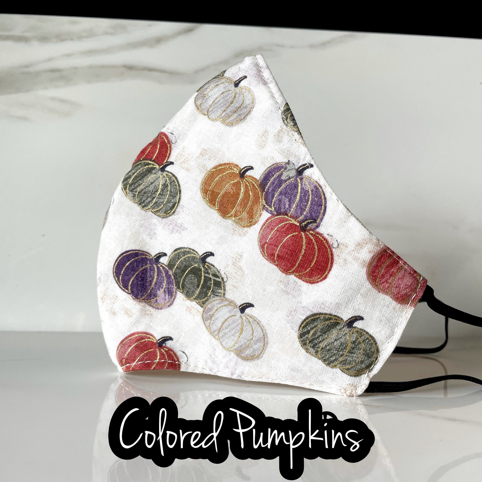 Colored Pumpkin Face Mask Masks for Fall Face Mask With - Etsy