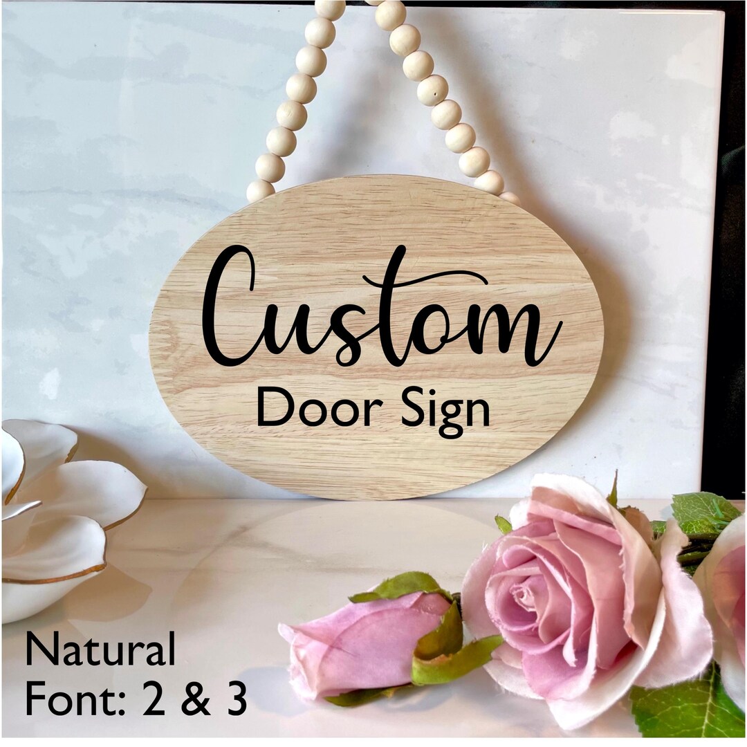 Custom Sign, Reversible Sign, Personalized Sign, Door Hanger Wall Decor ...