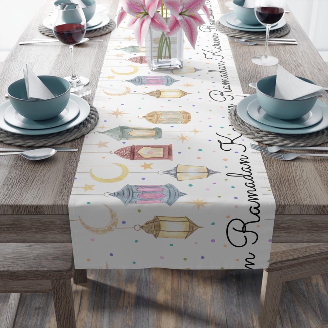Ramadan Decor, Ramadan Kareem Table Runner, Islamic Decor, Muslim Gifts ...