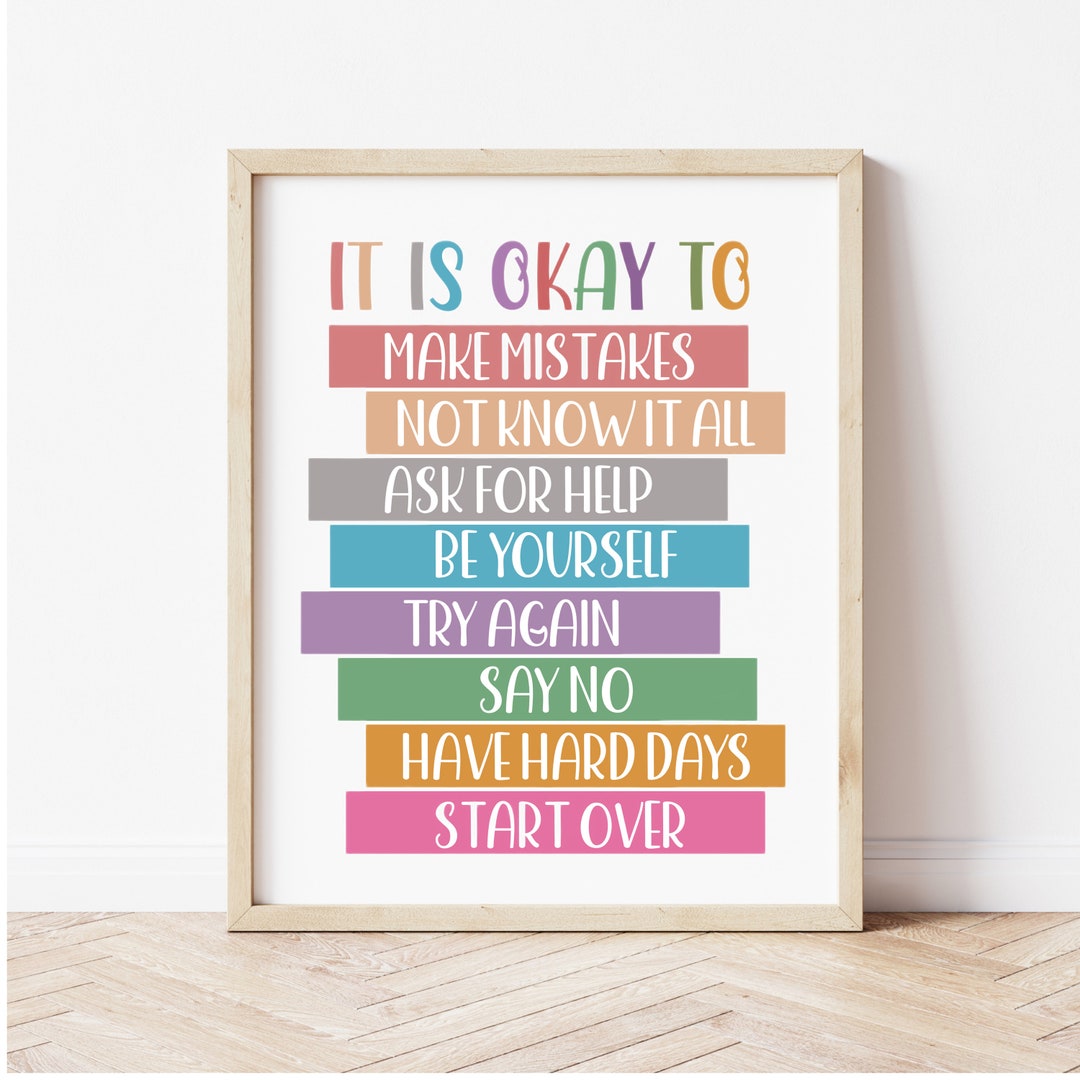 Education Poster, Positive Affirmation Poster, Kids Poster, Therapist ...
