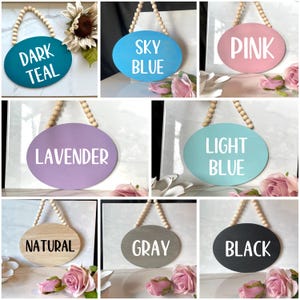 Custom Bedroom Door Sign, Custom Door Sign, Reversible Oval Sign ...