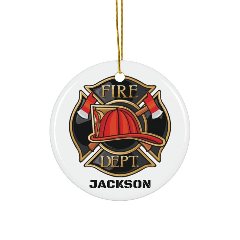 Firefighter Ornament, Custom Ornament for Fireman, Retirement Ornament ...