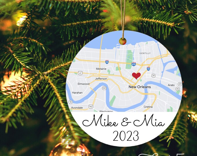 Engraved Map Ornament - Personalized - Christmas - First Christmas - Etsy