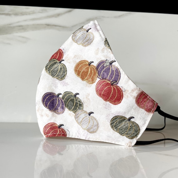 Colored Pumpkin Face Mask Masks for Fall Face Mask With - Etsy