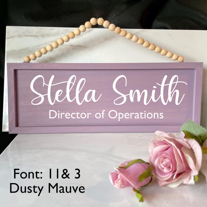 Custom Office Door Sign - Wooden Personalized Workspace Decor, Business ...