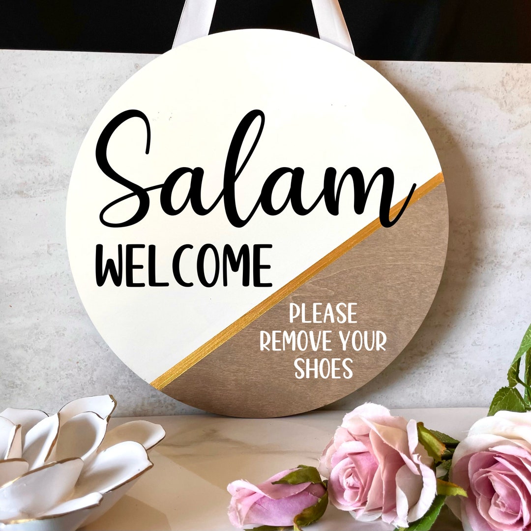 Salam Welcome Sign, Personalized Door Sign, Custom Door Sign, Eid Gifts ...