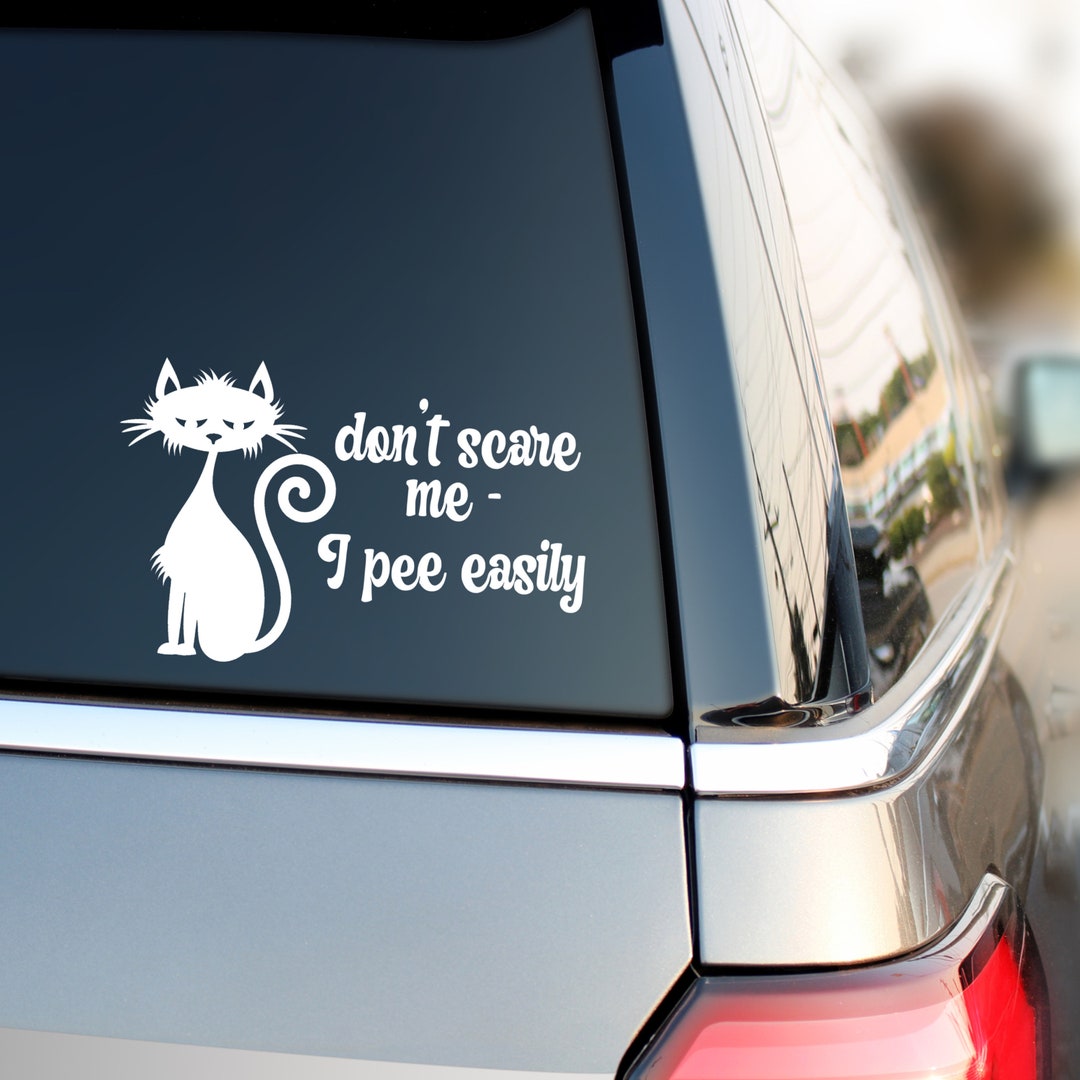 Funny Cat Window Decal, Windshield Decal, Cat Car Decal, Cat Bumper ...