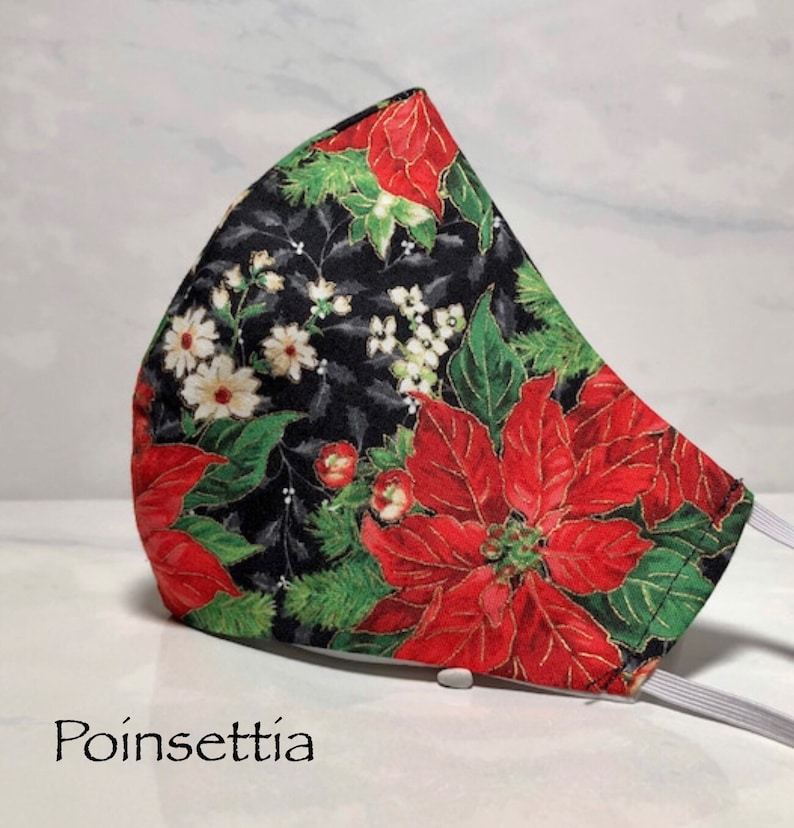 Christmas Mask Holiday Masks Multi Layer Face Mask With - Etsy