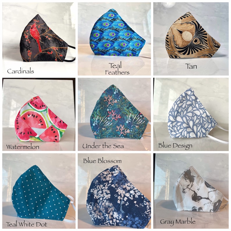 Red Face Mask With Nose Wire. Masks for Spring Red and Gold - Etsy