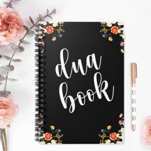 Dua Book, Umrah Gift, Ramadan Gift, Eid Gift for Women, Black Floral ...