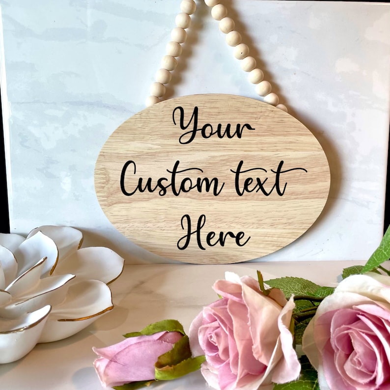 Custom Sign Reversible Sign Personalized Sign Door Hanger - Etsy