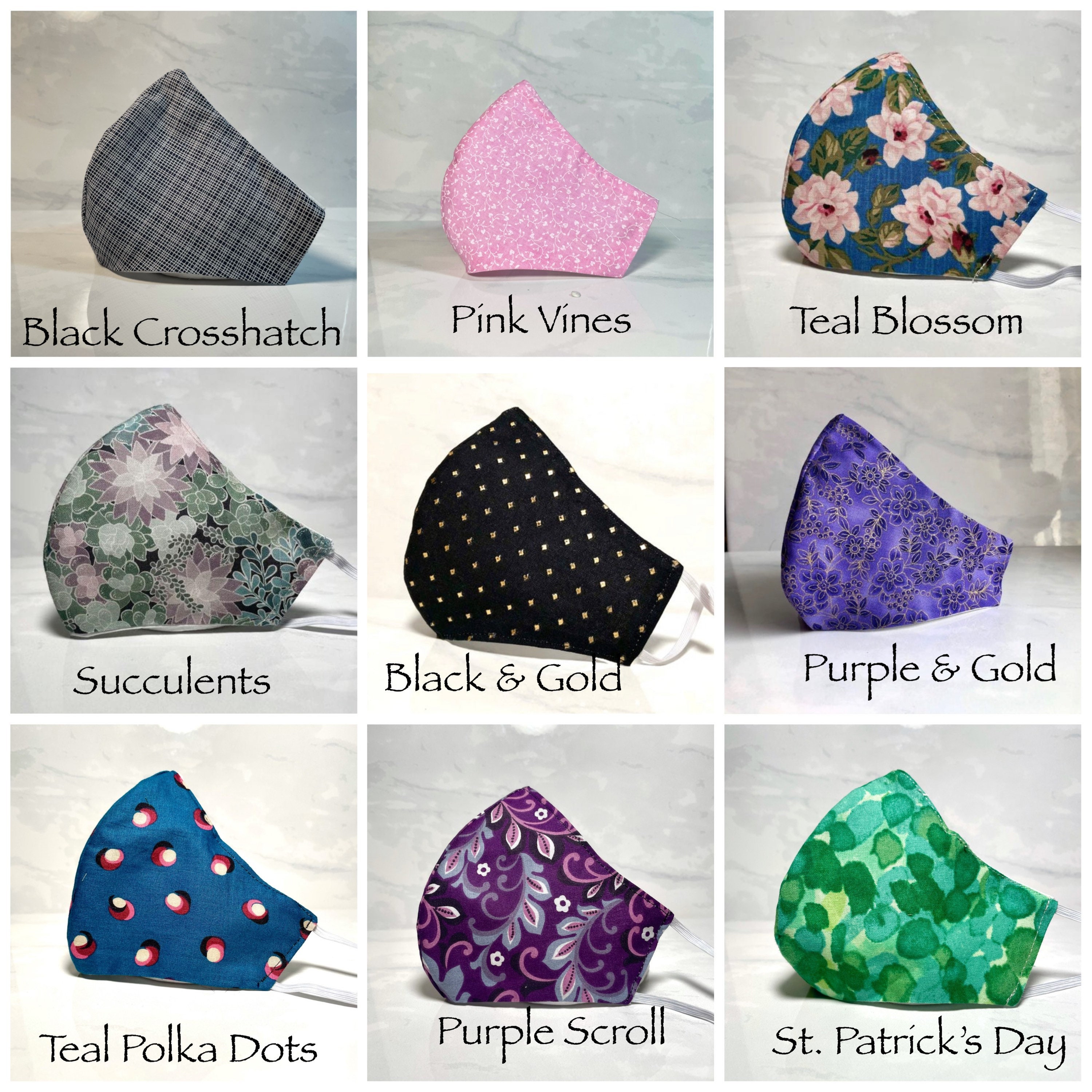 Floral Face Mask With Nose Wire Masks for Spring Cute Face | Etsy