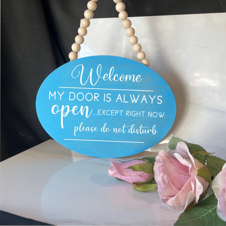 In a Meeting Sign, Custom Door Sign, Reversible Sign, Personalized Sign ...