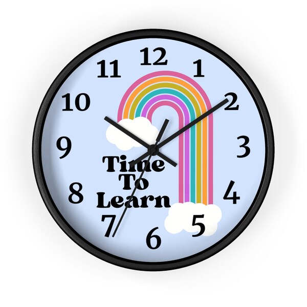 Rainbow Clock - Etsy