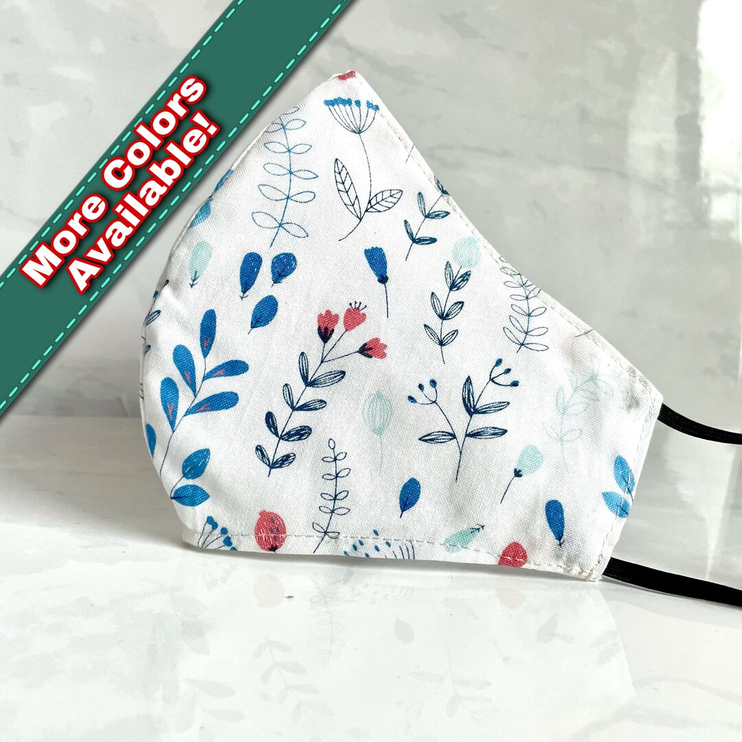 Floral Face Mask With Nose Wire, Masks for Spring, Cute Face Mask ...