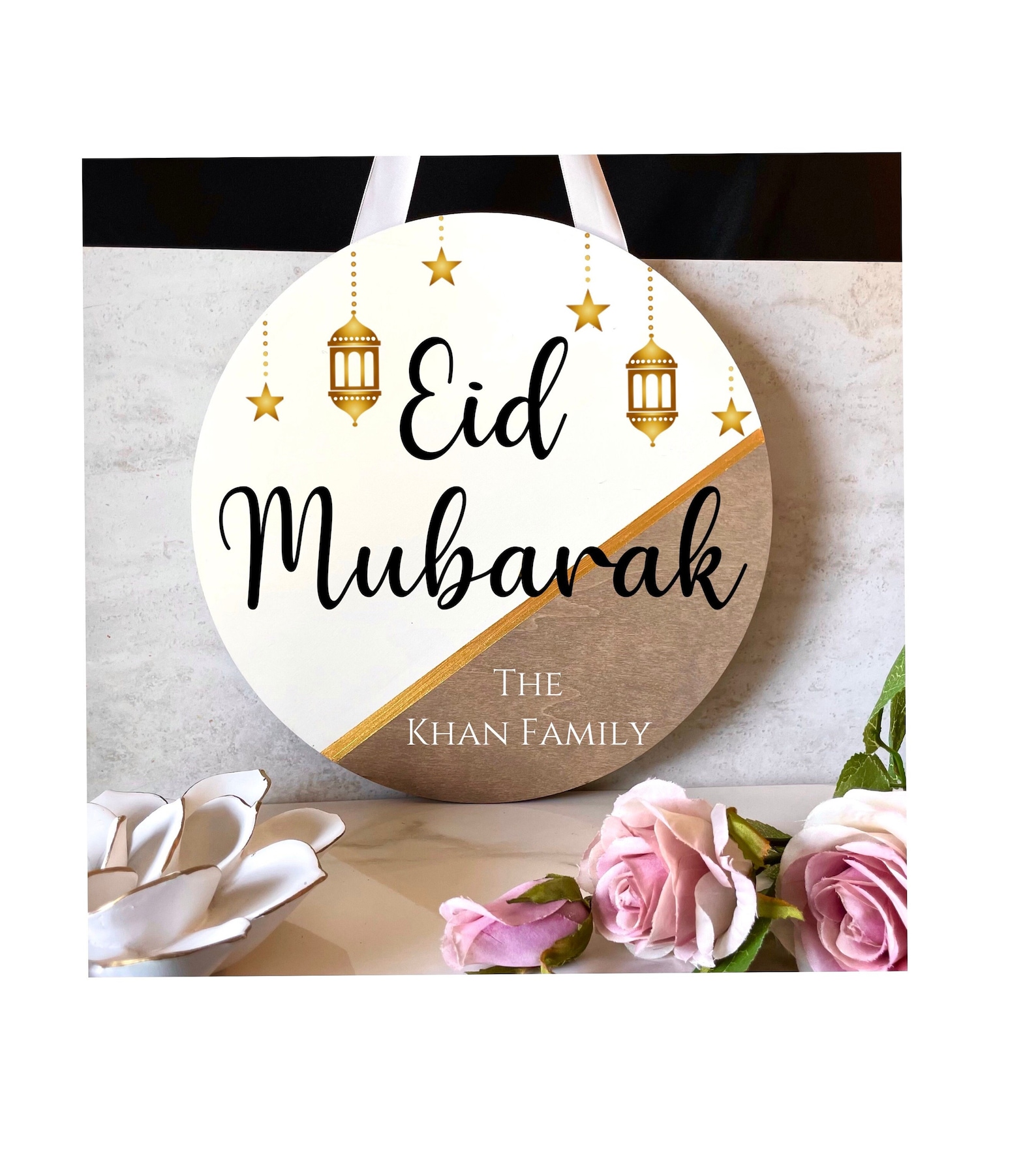 Eid Mubarak Sign Eid Kareem Door Hanger Ramadan Sign - Etsy