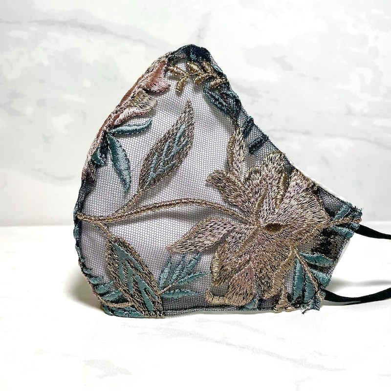 Embroidered Mask - Etsy