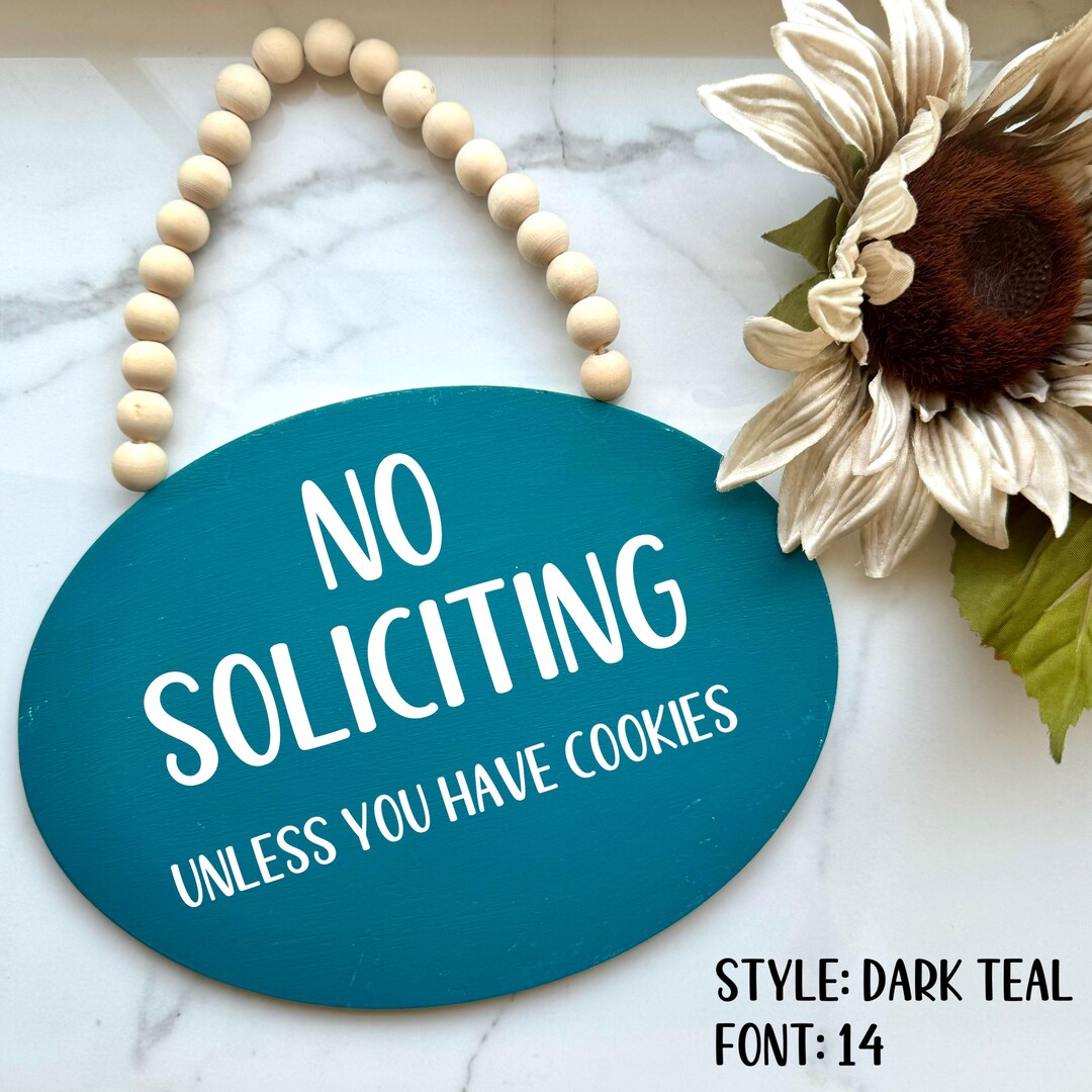No Soliciting Sign, Custom Sign, Personalized Reversible Sign, Front ...