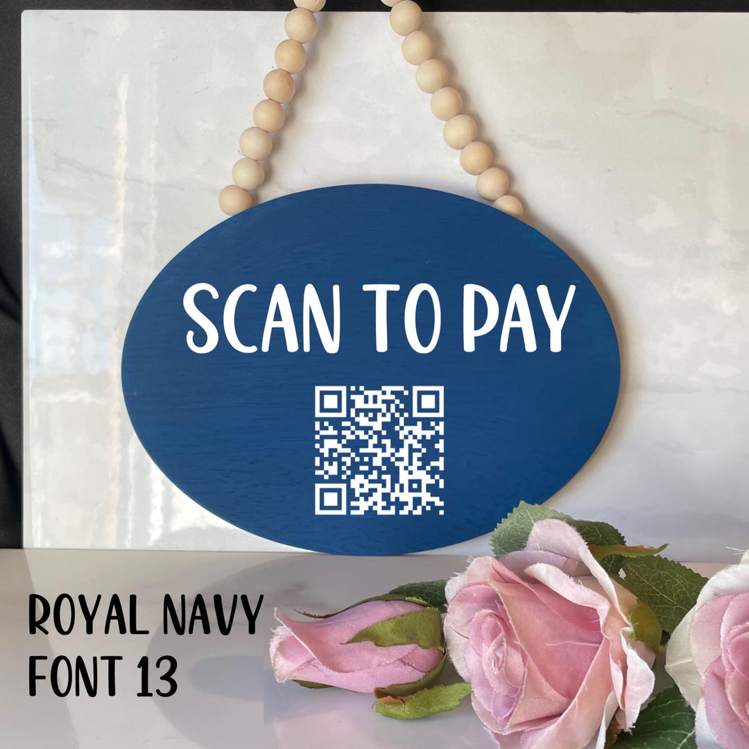 QR Code Sign, Custom Scan to Pay Sign, Custom Door Sign, Reversible ...