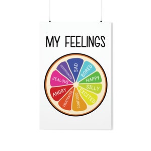 Educational Poster, Feelings Chart Poster, Emotion Wheel Poster ...
