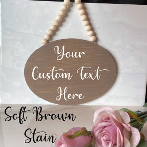 Small Custom Sign, Oval Wood Sign Reversible Sign, Personalized Sign ...