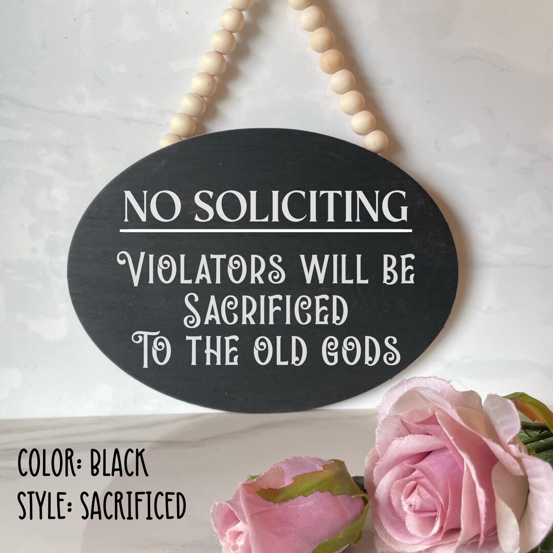 No Soliciting Sign, No Sales Front Door Sign, No Solicitors Front Porch ...