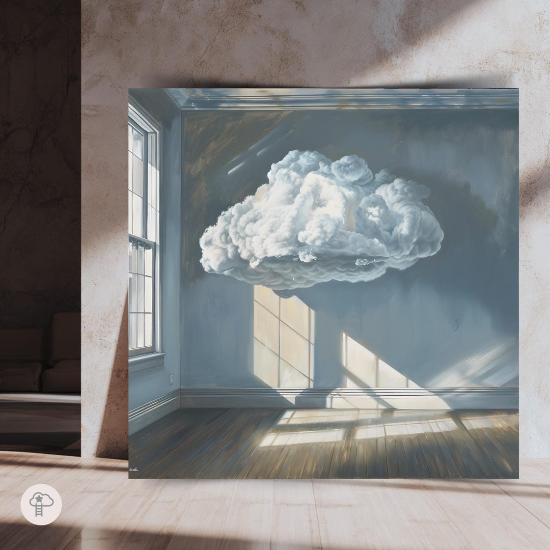 Minimalist Blue Cloud Print – Wall Art for Living Room – INSTANT ...