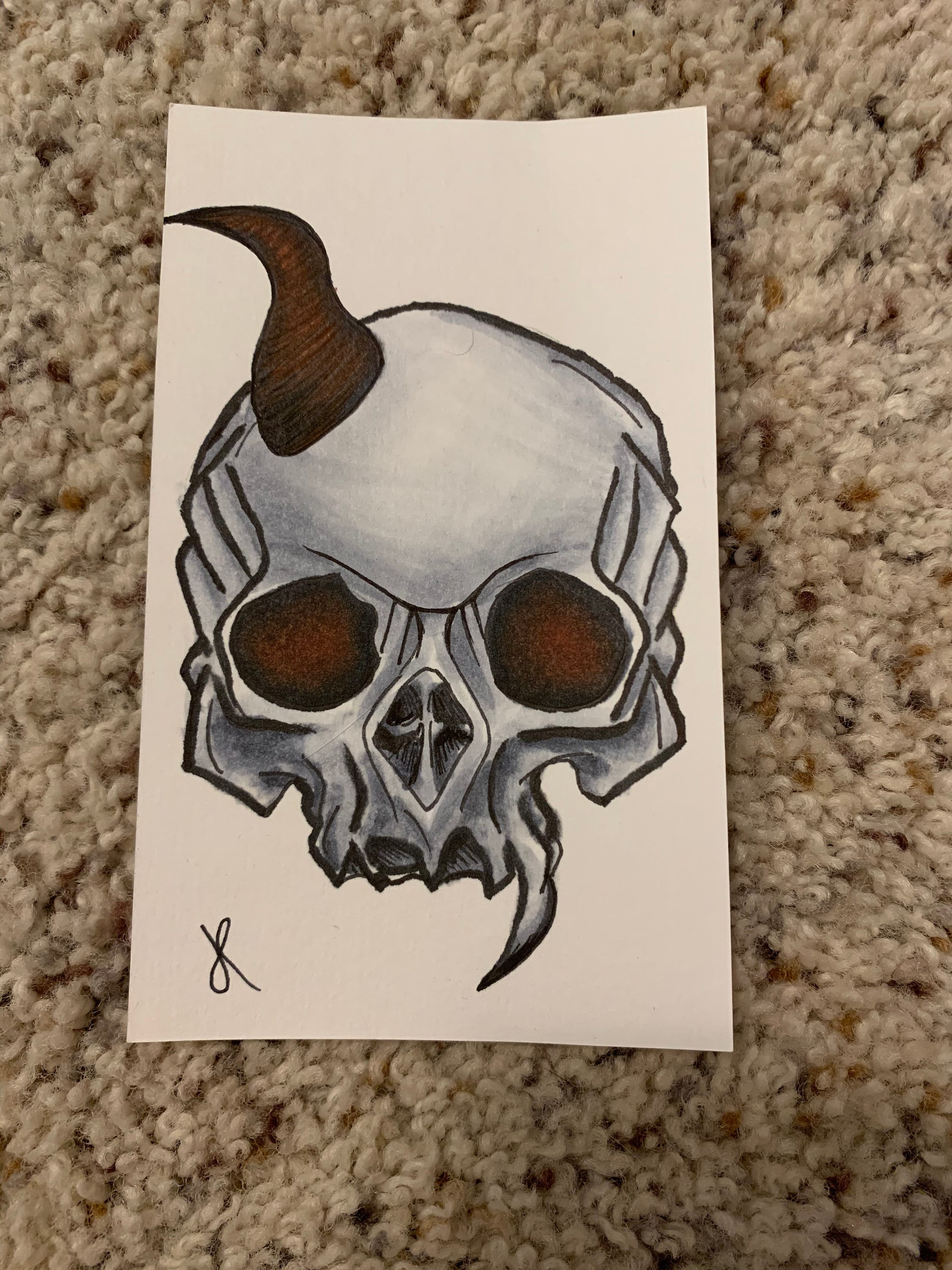 Sharpie Drawings Of Skulls