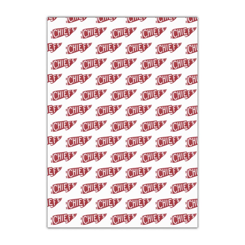 Chiefs Red Banner Wrapping Papers - Etsy