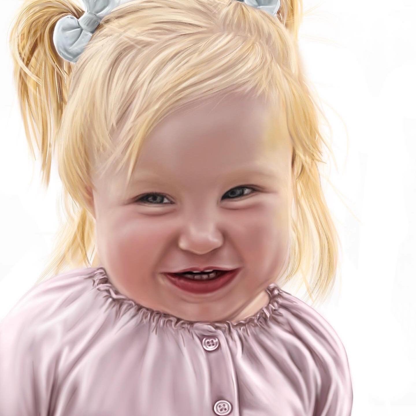 Hand Drawn Digital Portrait Painting - Etsy