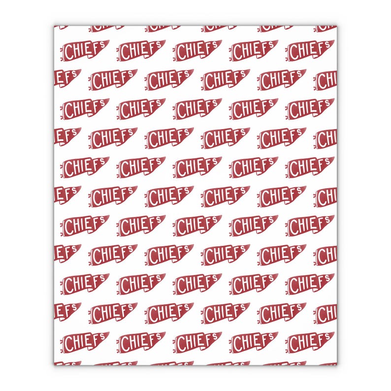 Chiefs Red Banner Wrapping Papers - Etsy