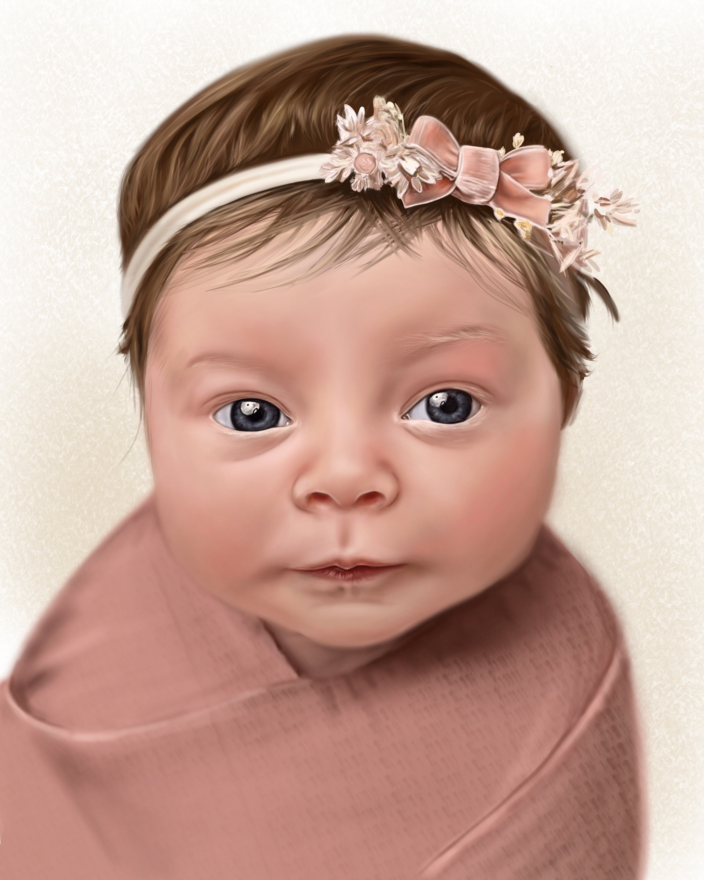 Hand Drawn Digital Portrait Painting - Etsy