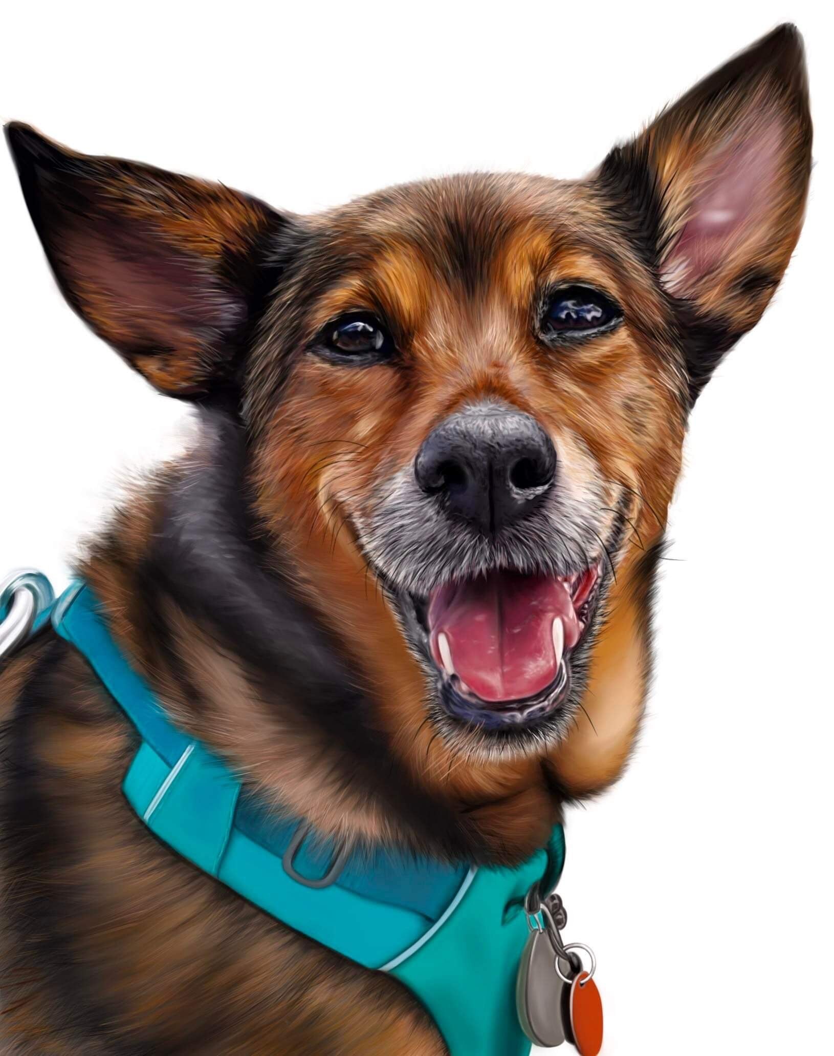 Hand Drawn Digital Portrait Painting - Etsy