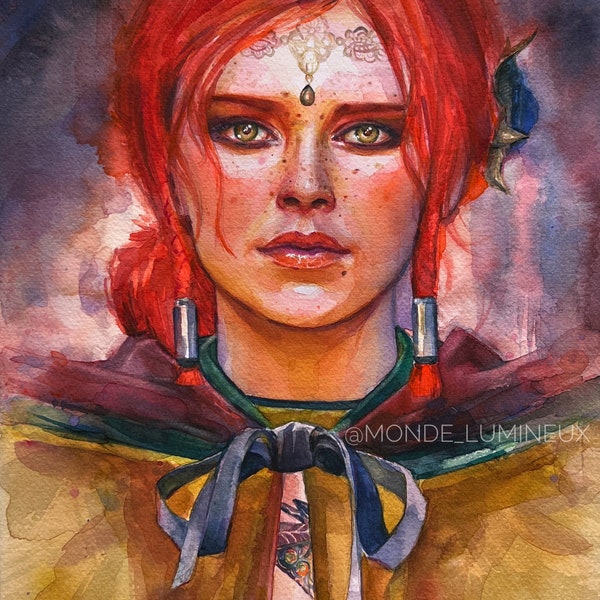 Triss Witcher Art - Etsy