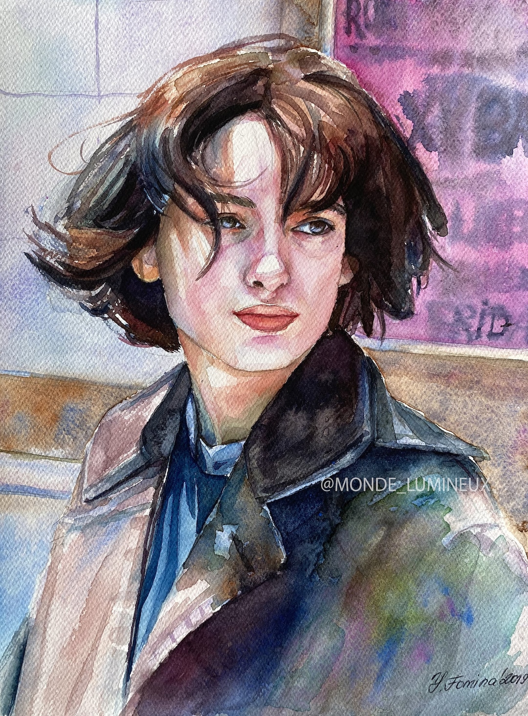 Winona Ryder Portrait, Watercoloe Art, Original Painting, Welcome Home ...