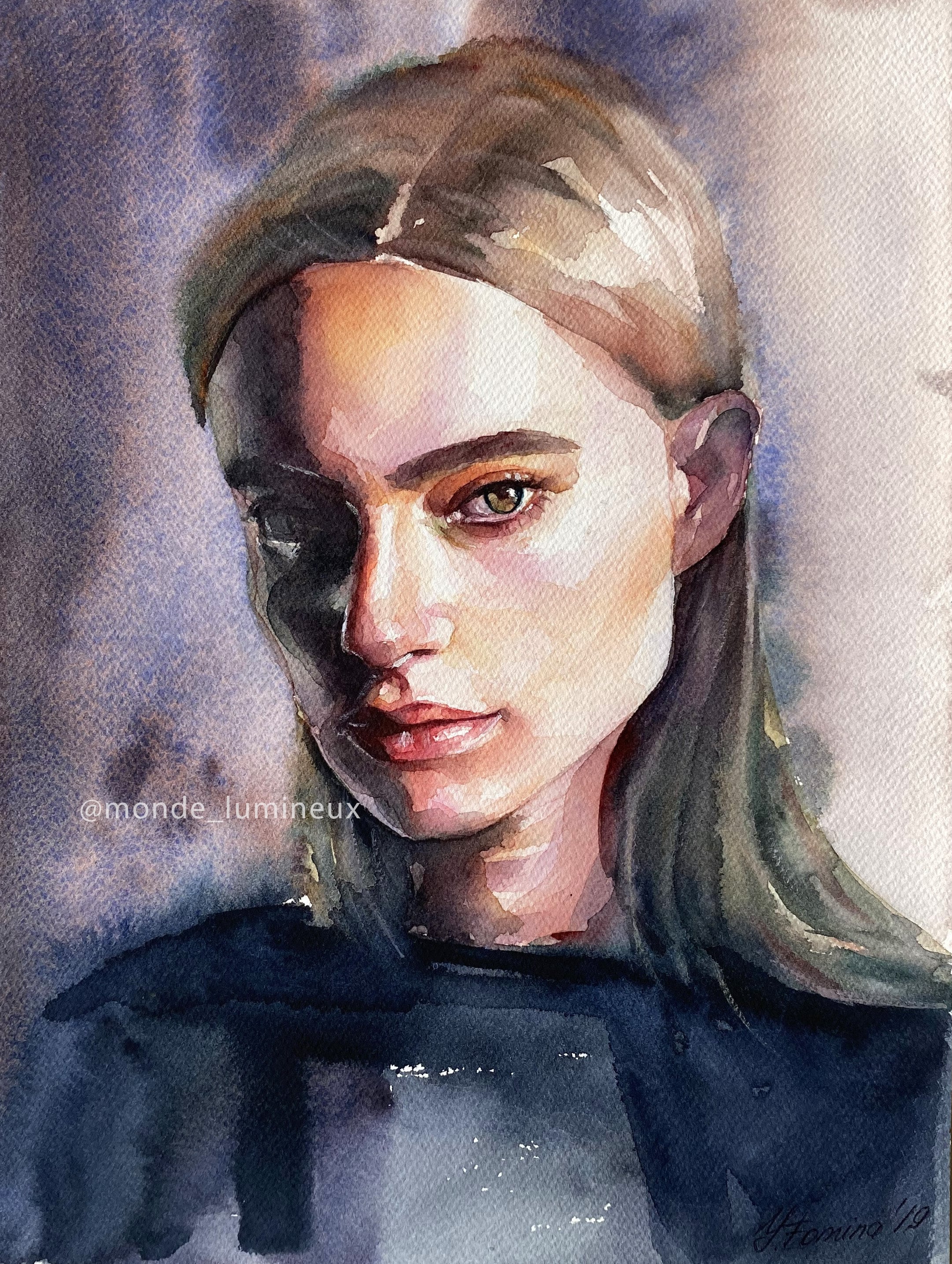 Watercolor Portrait Girl