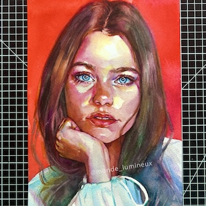 Susan Dey Watercolor Portrait, Original Hand-painted Art, Wall Art - Etsy