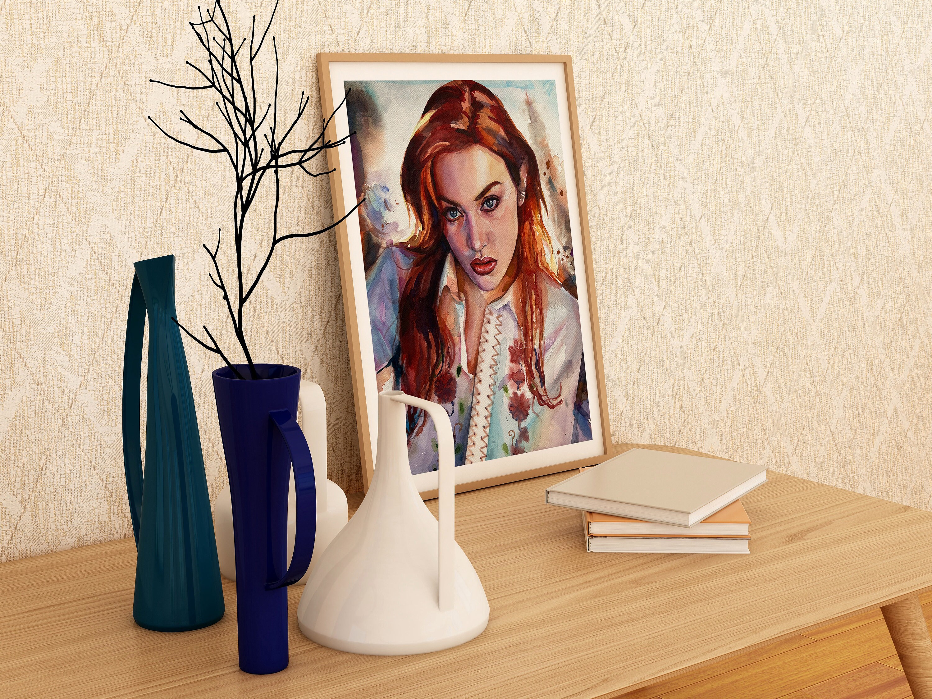 Kate Winslet Portrait, Original Watercolor Painting, Titanic Fan Art ...