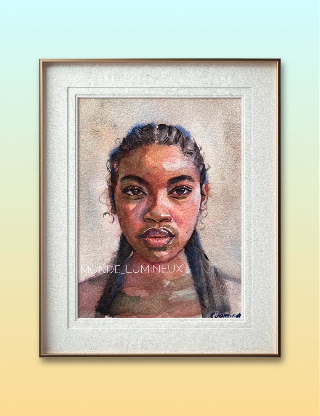 Watercolor Painting, ORIGINAL Artwork, Beautiful Woman Art, Female ...