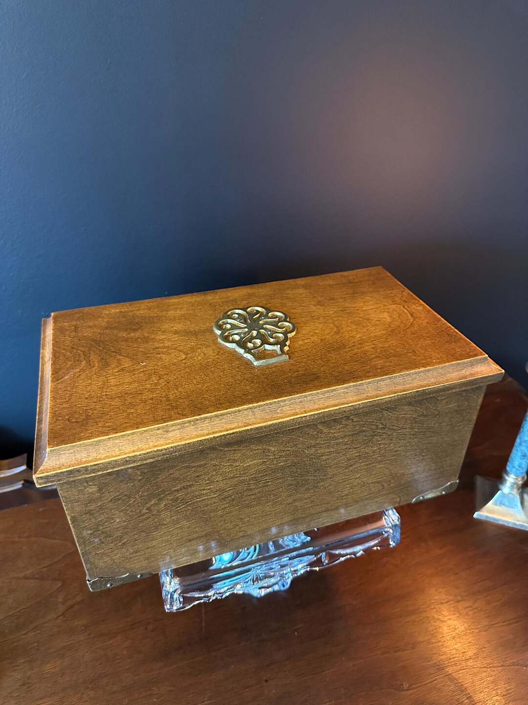 Vintage Wood Box With Horse Halter Medallion and Brass Detail - Etsy
