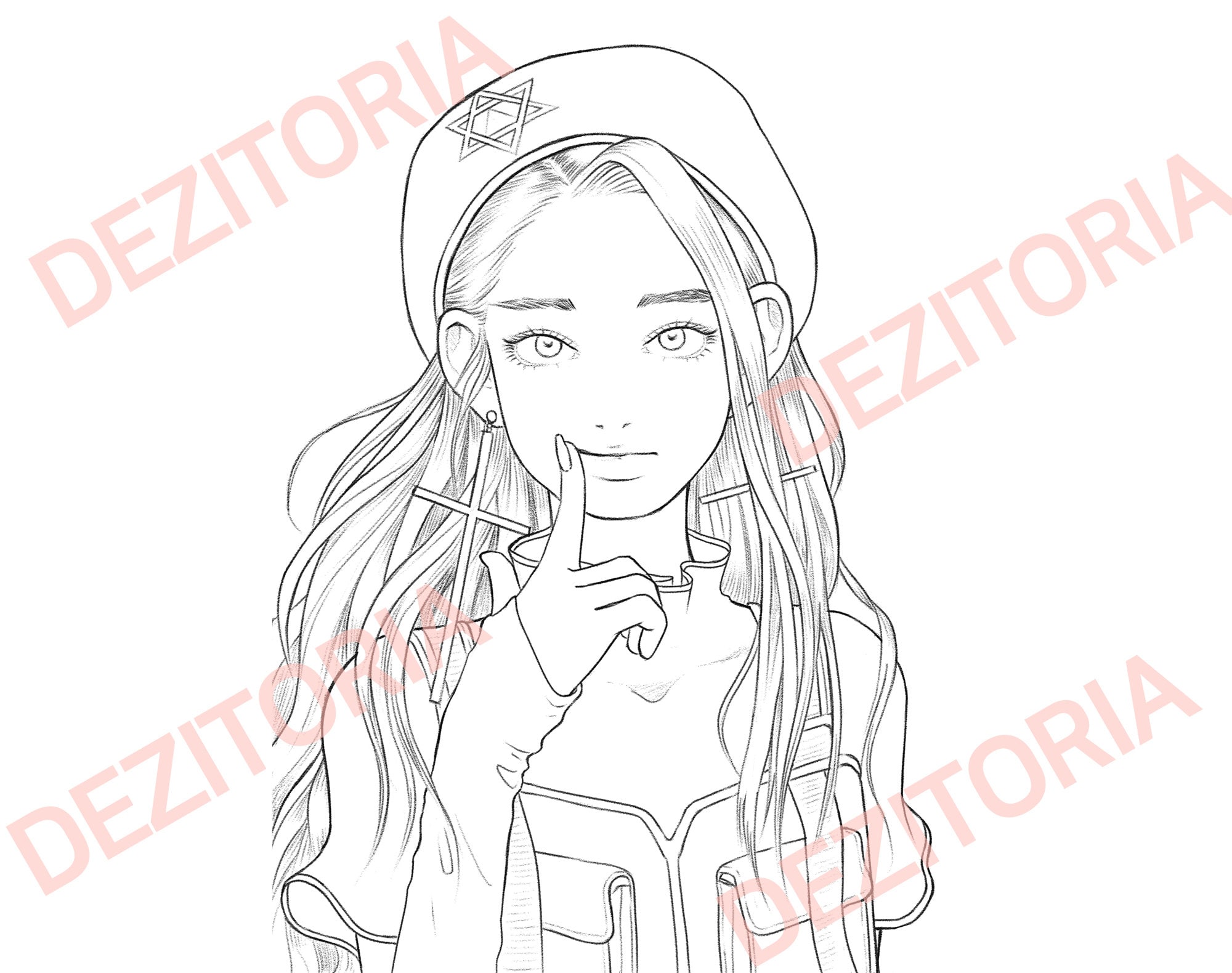 Female Soldier Coloring Page