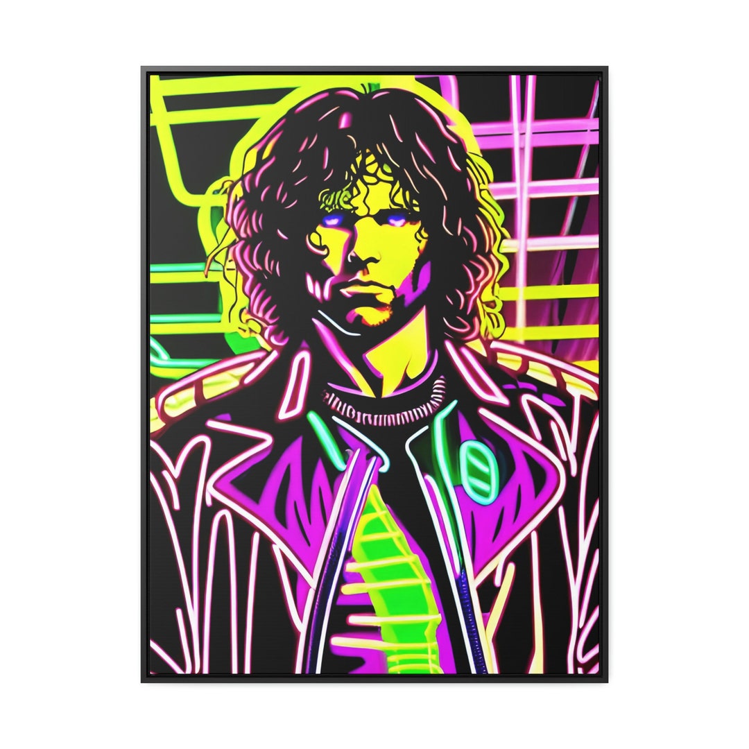Cyberpunk Jim Morrison Inspired Art Canvas - Etsy