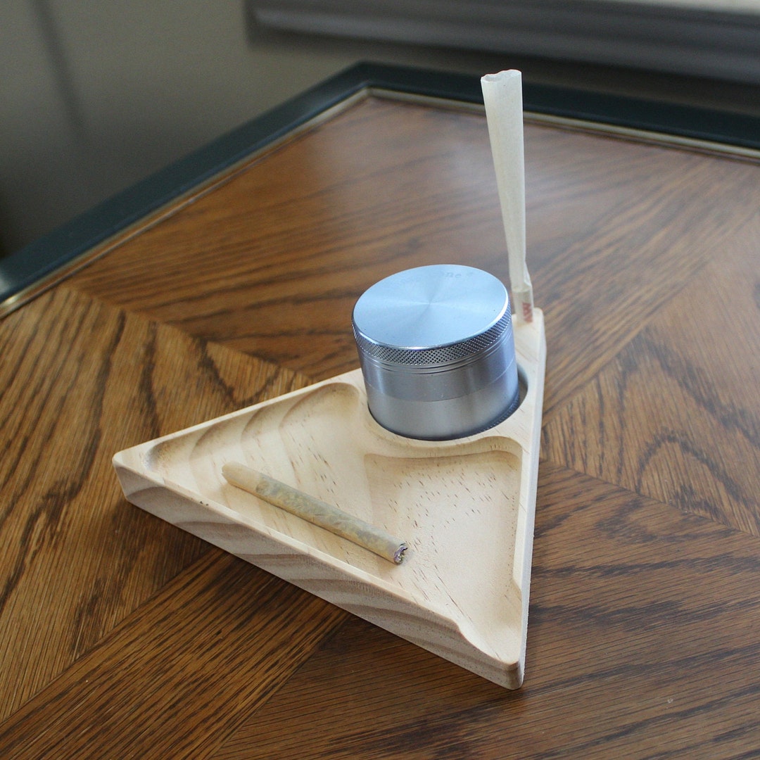 Solid Wood Pyramid Rolling Tray - Etsy