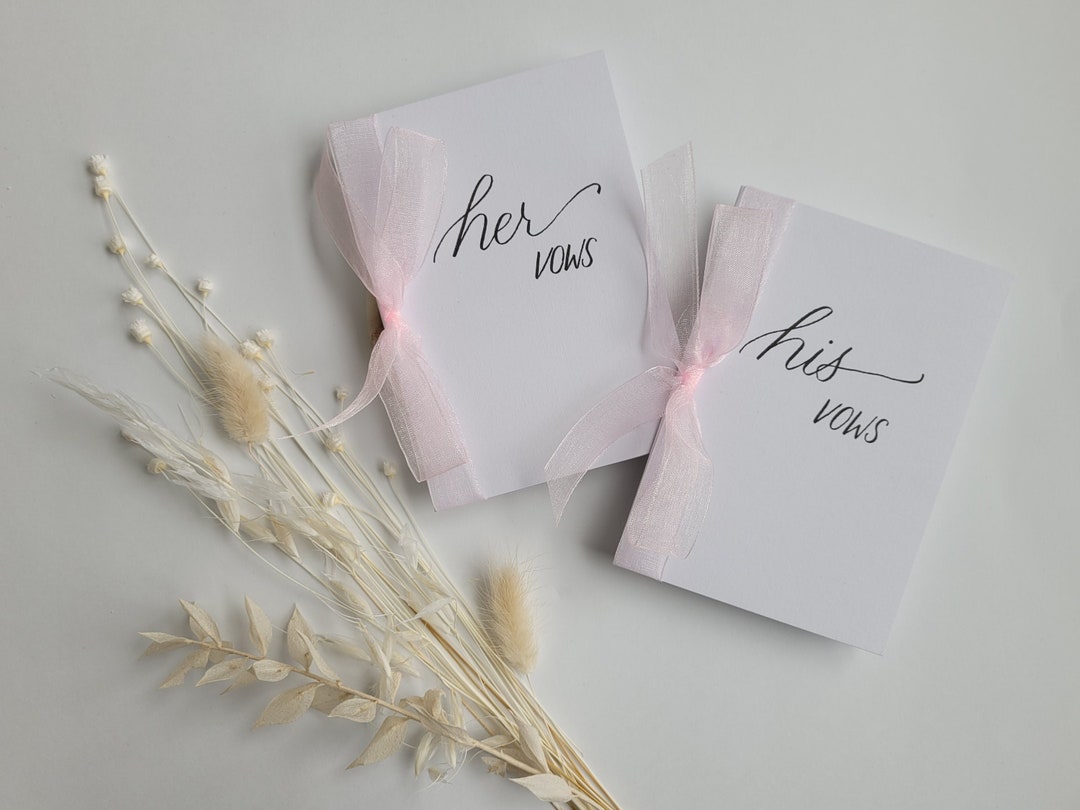 Vow Cards, Wedding Vow Cards, His Vows, Her Vows, Wedding Vow Books - Etsy