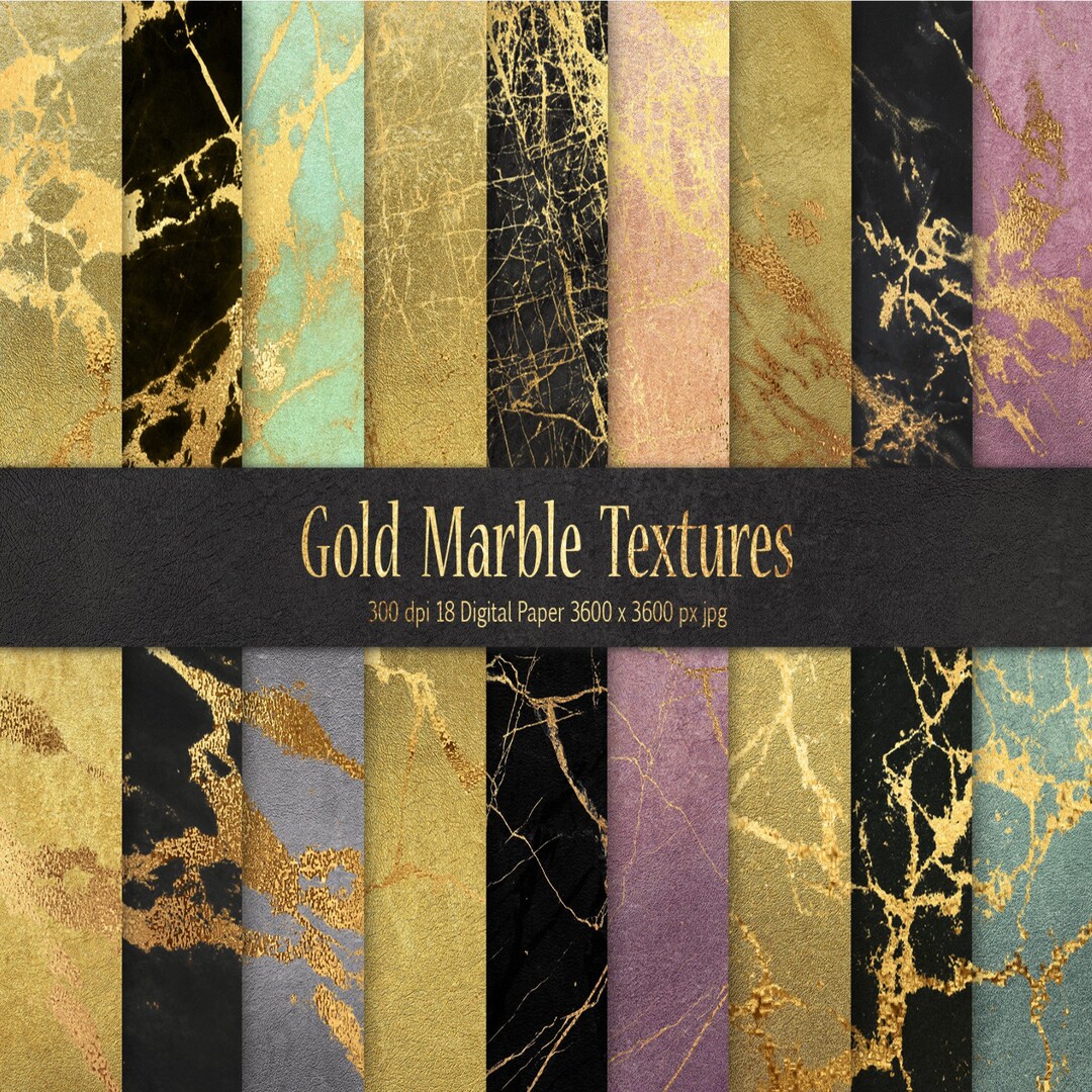 Gold Marble Digital Paper Glitter Backgrounds Glitter - Etsy