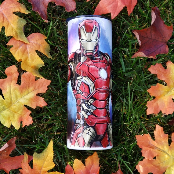 Tumbler Iron Man Hero 20oz Cup Cartoon Clipart Customizable - Etsy