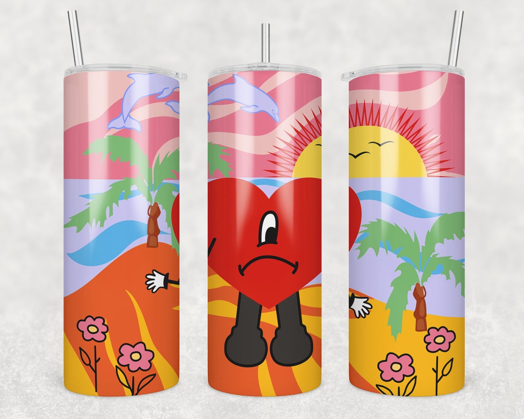 Bad Bunny Heart Tumbler JPG Un Verano Sin Ti Tumbler Digital Download ...